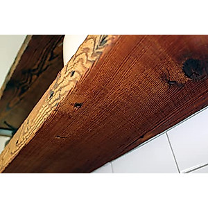 Modern Timber Craft Reclaimed Wood Wall Shelves | 2" H x 8" D | Easy-to-Install | Steel Angle Shelf Brackets Included | Rustic Decoration