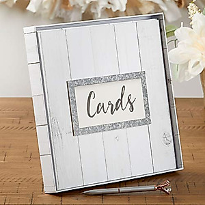 Kate Aspen White Rustic Wood Gift/Wedding Card Box, Money Box, Farmhouse Decorations For Reception or Party - Unique Decor