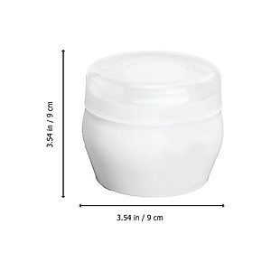 Toyvian 2 Sets Powder Puff Box Fluffy Body After- Bath Powder Face Body Villus Powder Puff Container Makeup Cosmetic Talcum Powder Holder with Hand Holder White