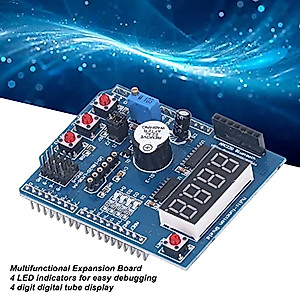 Kadimendium Multifunctional Expansion Module, 70x50mm Digital Display 4 Digit Development Board Adjustable Potentiometer for Wireless Experiment
