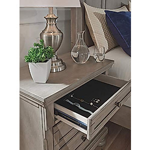 Signature Design by Ashley Lettner Modern Traditional 2 Drawer Nightstand, Light Gray