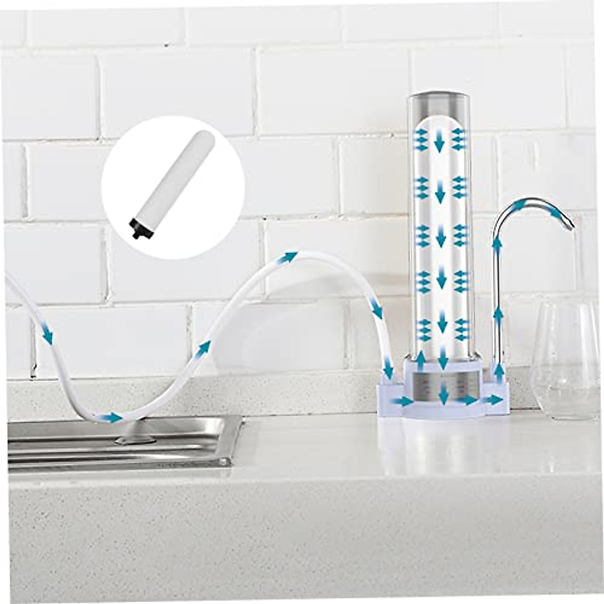 DOITOOL Filter Element House Water Filter Water Bottle Filter Ceramic Water Filter Reverse Osmosis System Under Sink Water Filter Zero Water Replacement Filter Water Filter Element Plastic