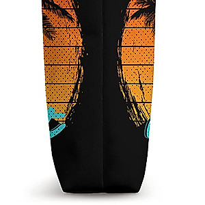 Key West Beach Vintage Retro Sunset Flamingo Tote Bag