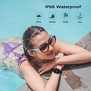 Smart Watch for Men Women 5ATM Waterproof Fitness Tracker Smartwatch with Heart Rate Blood Pressure SpO2 Sleep Mointor Sport Activity Watch for Android iOS Phones with Step Calories Counter Pedometer