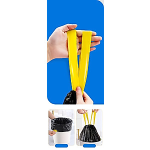 Premium Black Drawstring Trash Bags - 4 Gallon, Extra Strength, Odor-Free, Puncture-Resistant，Strong resilience-Available for home, travel, and office use