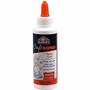 Elmer's Craft Bond Tacky Glue, 4 oz, Clear