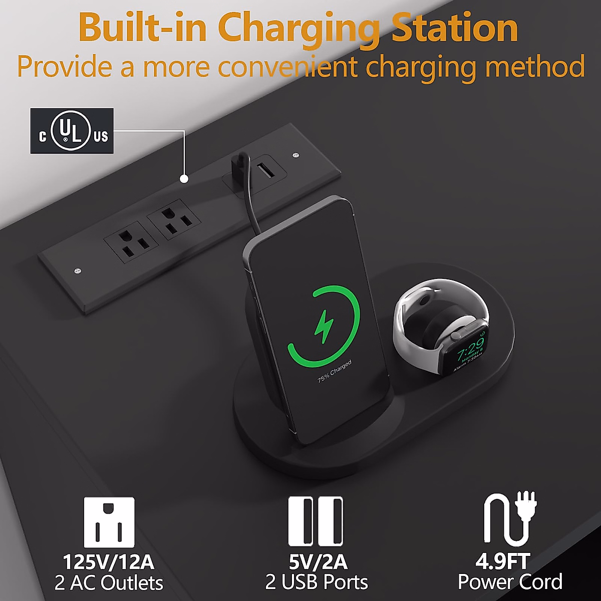 6 Drawers Dresser with 7 Storage Cubbies, LED Chest of Drawers with Power Outlet, 63" Triple Wide Long Dresser Organizer for Bedroom, Modern TV Stand with Open Shelf for Living Room, Entryway (Black)