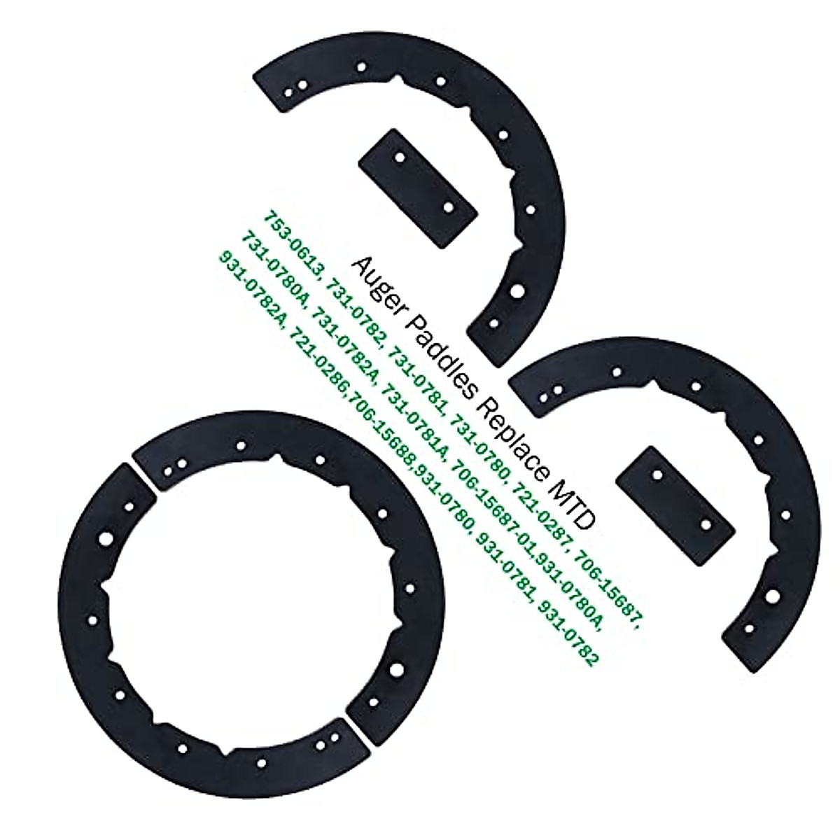 POSFLAG 753-0613 Snowblower Auger Kit Replaces 721-0287, 731-0780, 731-0782, 31-0781, 931-0782A with 954-0101A Drive Belt 954-04032B Drive Belt 946-0910A Clutch Cable for MTD Snowblower Parts Tillers