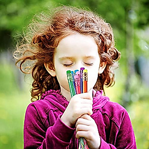 Marspark 40 Pieces Scented Pencils Holiday Pencils Welcome Back to School Pencils Cool HB Pencils for Kids Wood Smelly Pencils with Erasers Birthday Pencils for Students Classroom Reward