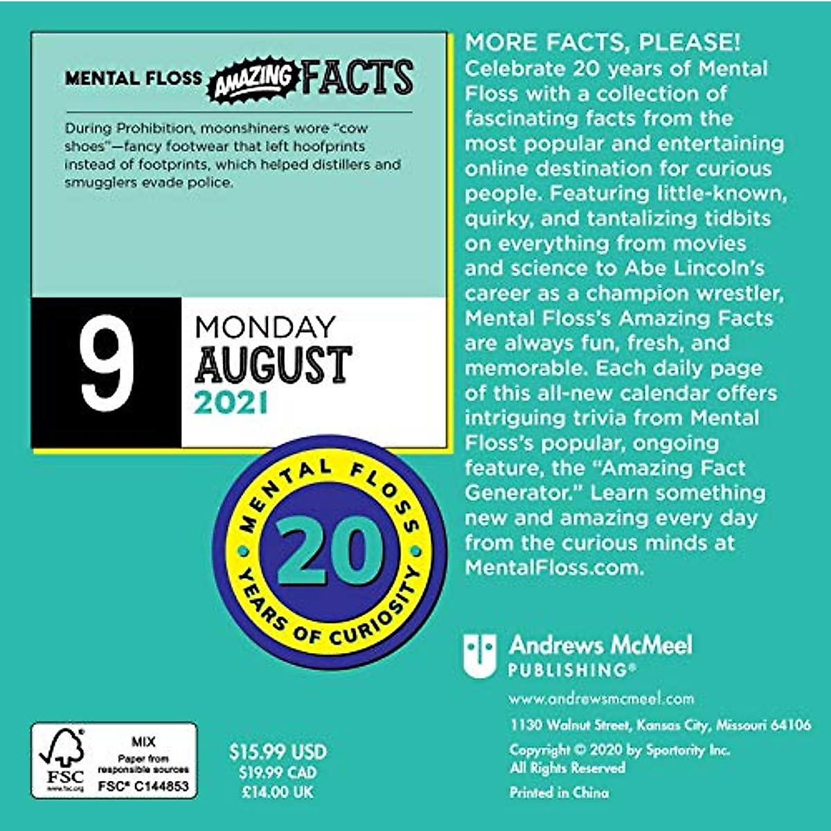 Amazing Facts from Mental Floss 2021 Day-to-Day Calendar: Fascinating Trivia From Mental Floss's Amazing Fact Generator