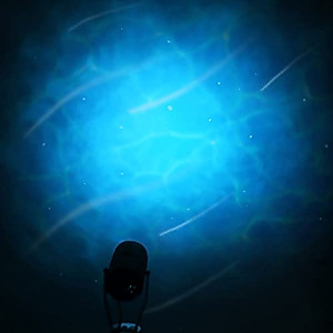 6 Pcs Water Effect Projector Light LED Ocean Wave Projector Water Wave Effect Projector Night Light 360 Degree Rotating Room Lamp Projector Suitable for Children Bedroom Living Room (Blue)