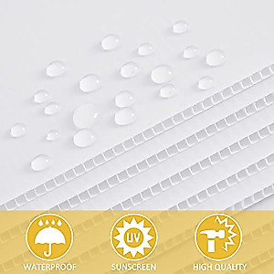 Patelai 12 Pieces 18 x 24 Inches Corrugated Plastic Sheets Sign Blanks 3/16 Thick Corrugated Plastic for Lawn Sign Real Estate Garage Sale Signs Double Sided Outdoor Sign(White)