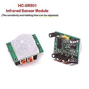 Geekstory 5PCS HC-SR501 PIR Infrared IR Sensor Body Motion Module DC 4.5-20V + 5PCS 5V Electromagnetic Active Buzzer for Arduino Raspberry Pi