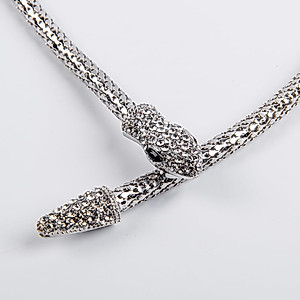 Magnetic Curtain Tiebacks Stainless Steel Curtain Buckle Tie Backs Set of 2 (Silver Snake)