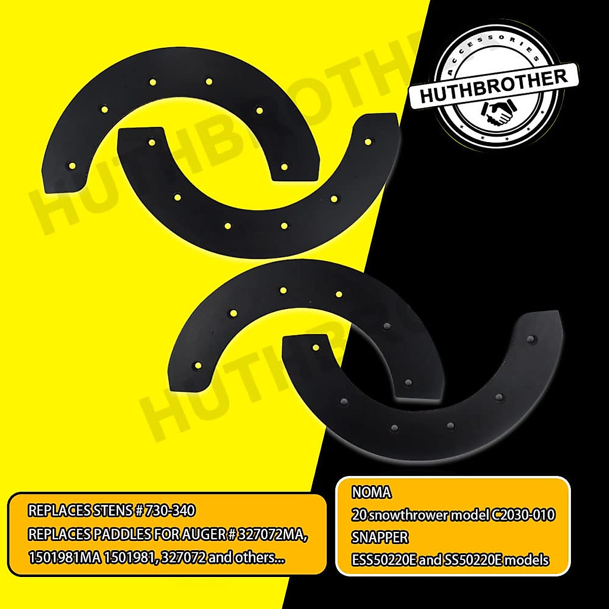 Huthbrother 302565MA 327072MA Snow Thrower Paddle & Hardware, Compatible with Craftsman Murray 57121MA 1687312SM, for Craftsman Machines 20" 21" or 22" Snowblower