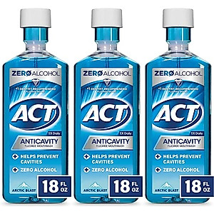 Act Anticavity Mouthwash, Arctic Blast, 18 Ounce (Pack of 3)