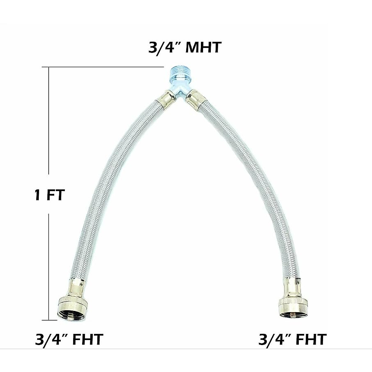 Stainless Steel Washing Machine Y Mixer Hose Connector - 3/4",Replacement for Kelaro OEM