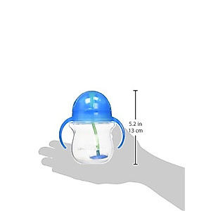 Munchkin® Any Angle™ Weighted Straw Trainer Cup with Click Lock™ Lid, 7 Ounce, Blue
