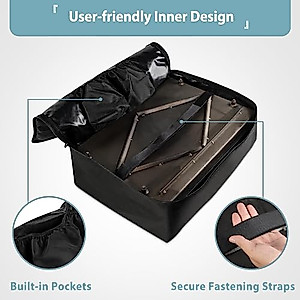 SHINESTAR Griddle Carry Bag for Blackstone 22" Tabletop Griddle without Hood, Portable Griddle Carry Bag for Travel, Heavy Duty 600D Waterproof Polyester, Black