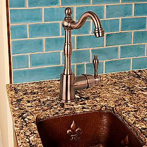 Antique Copper One-Handle Widespread Kitchen Bar Faucet - Akicon - Antique Copper