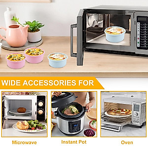 4 Pcs Silicone Egg Bite Molds, Air Fryer Egg Mold Reusable Microwave Egg Cooker Reusable Food Storage Container for Egg Bites, Muffin Top, Breakfast Sandwiches