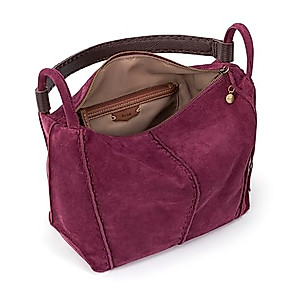 The Sak Los Feliz Hobo in Leather, Lined Shoulder Purse with Single Shoulder Strap, Currant Suede
