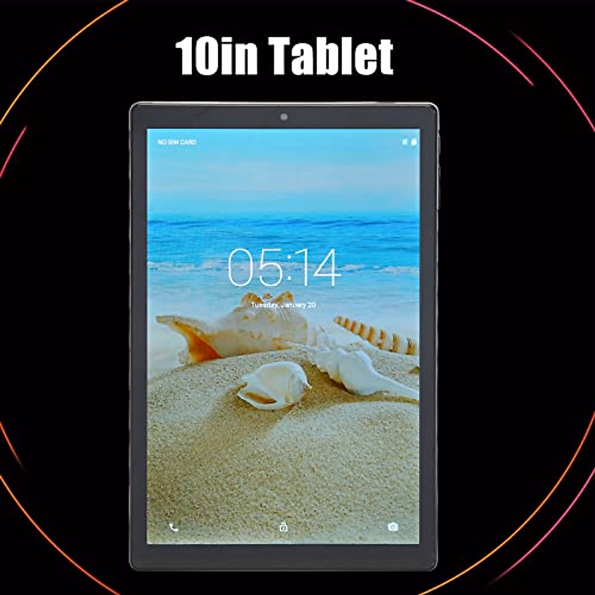 Rosvola Tablet PC, Green 2.4G 5G Dual Band WiFi 4GB 64GB 10in Tablet 8 Core CPU for Android System 100-240V 3G Network for Student for Office (US Plug)