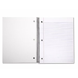 Amazon Basics Wide Ruled Wirebound Spiral Notebook, 100 Sheet - 5-Pack, Assorted Solid Colors