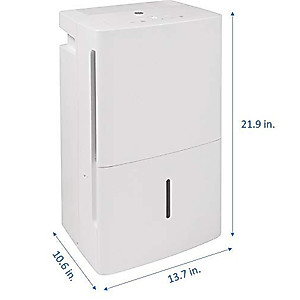 GE 35 Pint Portable Room Dehumidifier with Humidistat & 3 Fan Speeds for Bathroom, Bedroom, Basement, and Home Very Damp Spaces, White (Renewed)