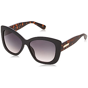 TAHARI womens Th558 UV Protective Cat Eye Women s Sunglasses Wear Year Round Elegant Gifts for Women 57 mm, Black & Tortoise, 70 mm US