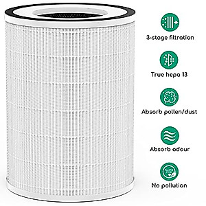Afloia Original True HEPA H13 Filter, Compatible with KILO PLUS/KILO PRO/MIRO/MIRO PRO/KILO Air Purifier (ASIN: B09P8KBW5V/B0BK91RNY4/B08PCXJVFH/B0948XR4DC/B08YT4TNJD/B087PD8D25/B088FJ8YBJ)