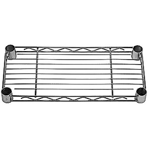 Shelving Inc. 8" d x 18" w Chrome Wire Shelving with 2 Tier Shelves, Weight Capacity 800lbs Per Shelf