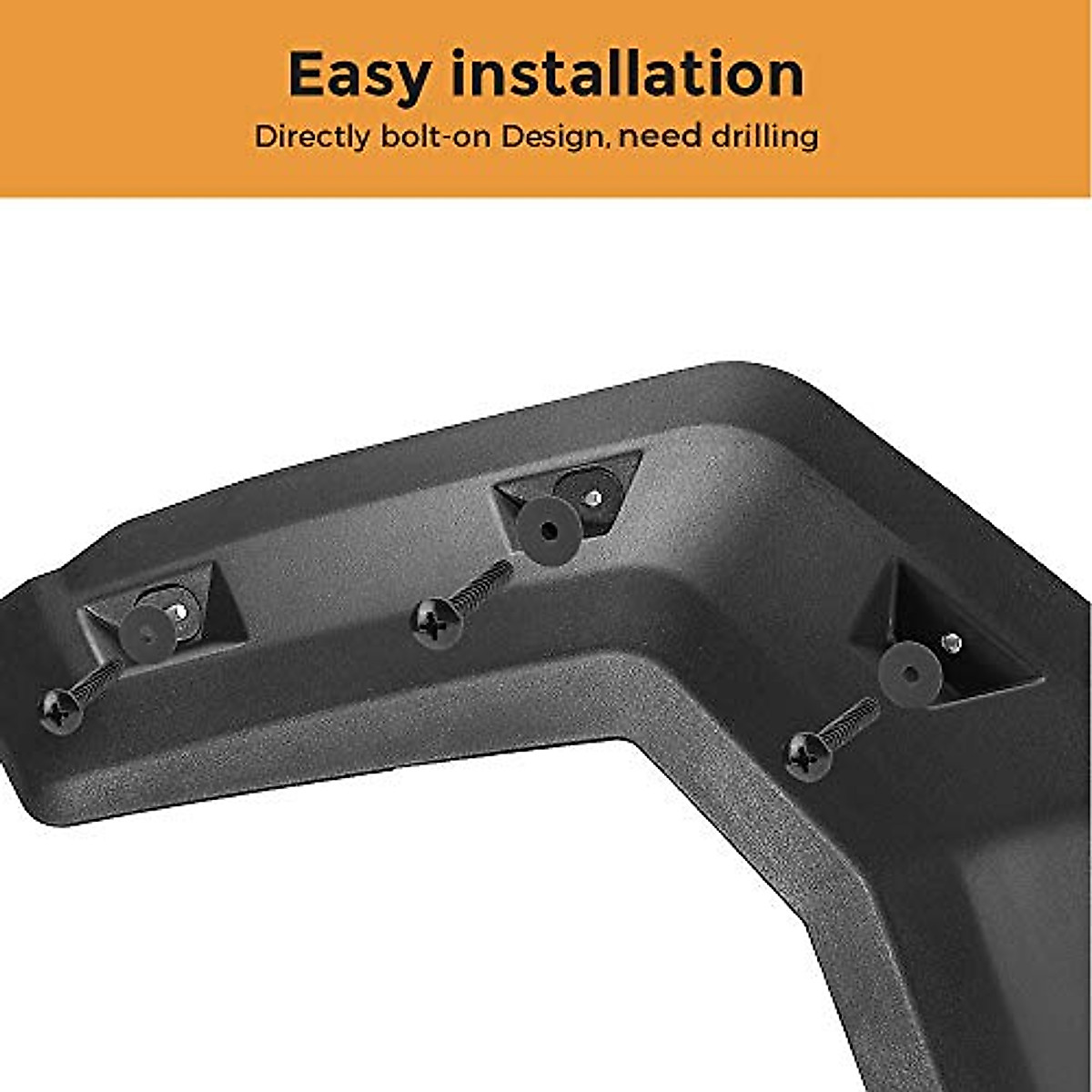 Kemimoto UTV Fender Flare, Front and Rear Extended Mud Guards Compatible with Can Am Defender HD 5/ HD8/ HD10/ MAX 2016 17 18 19 20 21 22 23 Replace OEM #715006821 715002424 715006822