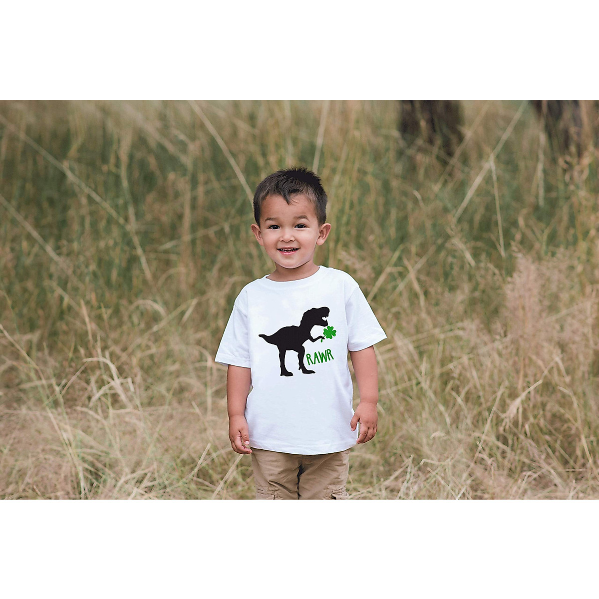 7 ate 9 Apparel Kids Dinosaur St. Patricks Day 2T T-Shirt Green