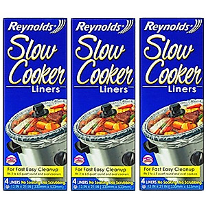 Reynolds Metals Slow Cooker Liners 13"X21" - 3 Pack (12 Liners Total)