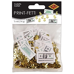 Big Bucks Print-Fetti Party Accessory (1 count) (.5 Oz/Pkg)
