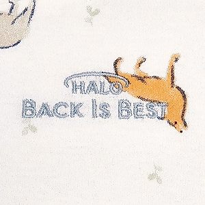 HALO 100% Cotton Sleepsack Swaddle, 3-Way Adjustable Wearable Blanket, TOG 1.5, Forest Friends, Small, 3-6 Months