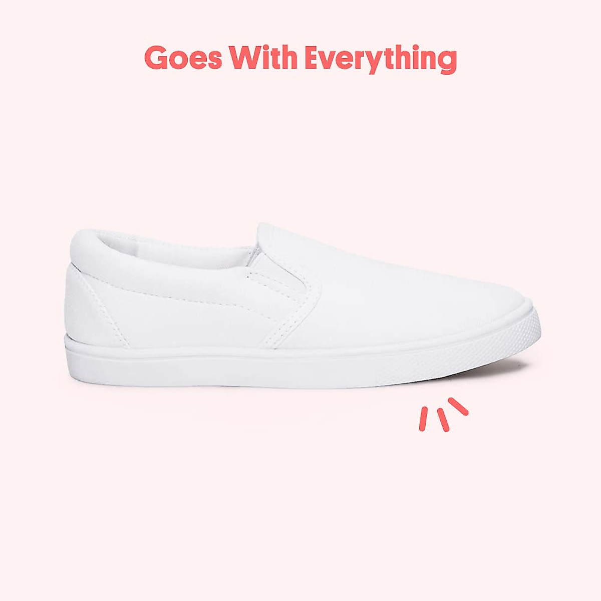 FabKids Kids Sneakers Boys Girls White Canvas Shoes Slip On Low Top Footwear for Little Kids Size 1