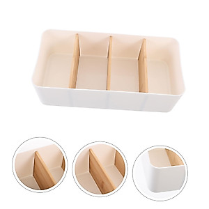 STOBAZA Plastic Storage Bin Small Storage Bin Small Plastic Storage Box Household Lipstick Organizer Key Storage Holder Multi-purpose Box Storage Basket Container Dressing Table Toiletries