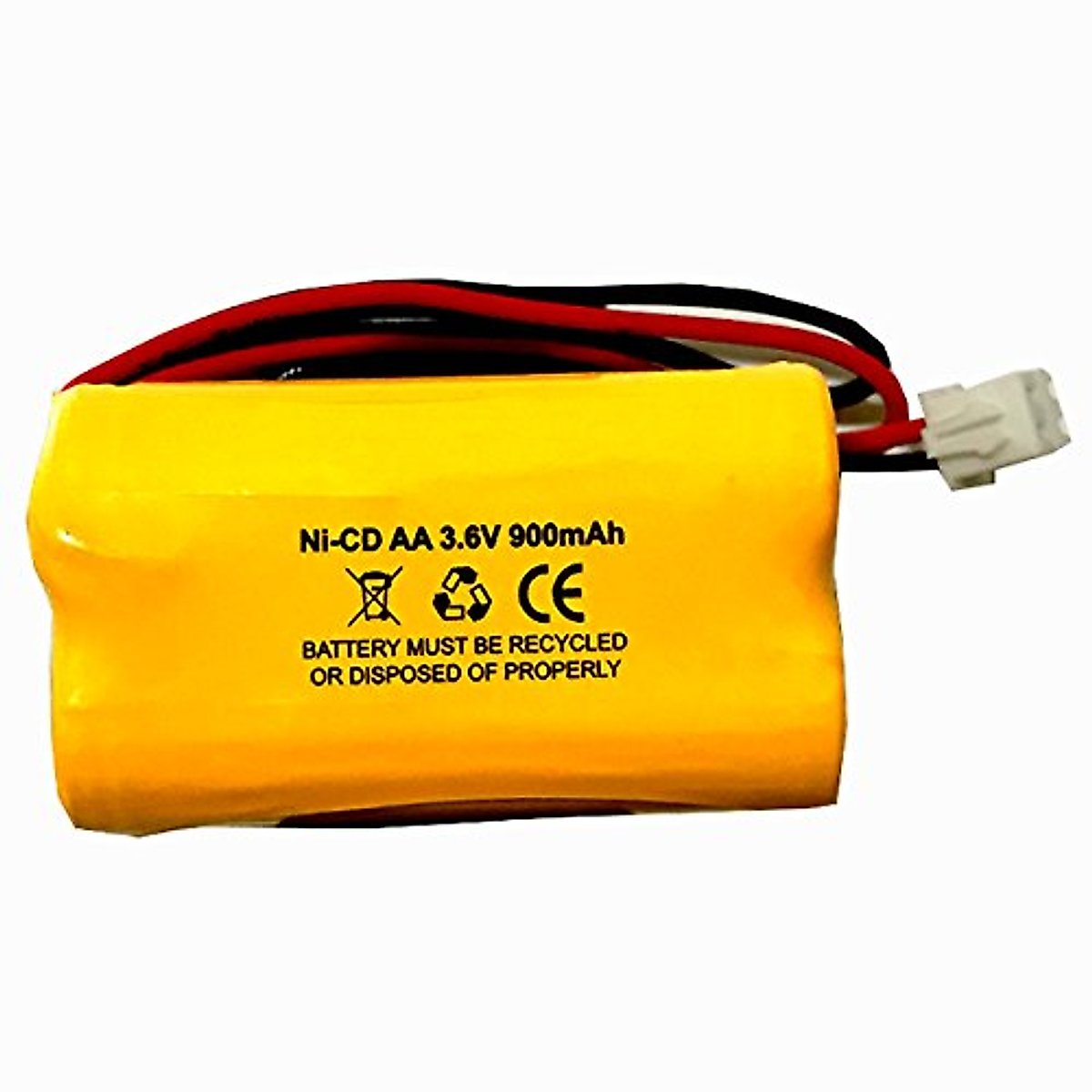 Exitronix 10010037 Max Power B2-0031 Unitech AA900MAH Unitech LEDR-1 6200RP Dantona CUSTOM-318 OSA230 Lowes 253799 BGN800-3GWP-PR326EC 3.6v 900mAh Ni-Cd Exit Sign Emergency Light Battery Replacement