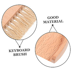 TOKIDNY 1 Set Dustpan Brush Crevice Cleaning Tools Brush Dustpan Window Gaps Broom Mini Hand Broom and Dustpan Mustache Hand Broom Cat Litter Cleaning Broom Keyboard Broom Car White Wooden