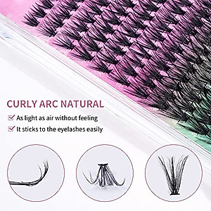 Lash Clusters 9-16mm MIX Individual Lashes 280 Clusters MAGEFY False Eyelash Clusters 30D Curl Extensions Individual Eyelashes Cluster DIY Eyelash Extensions at Home (30D,9-16mm)