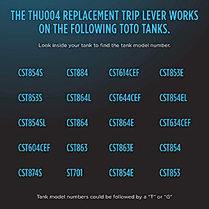 TOTOTHU004-CP Trip Lvr For St701Cst854884, Chrome,11.7 x 3.7 x 0.1 inches