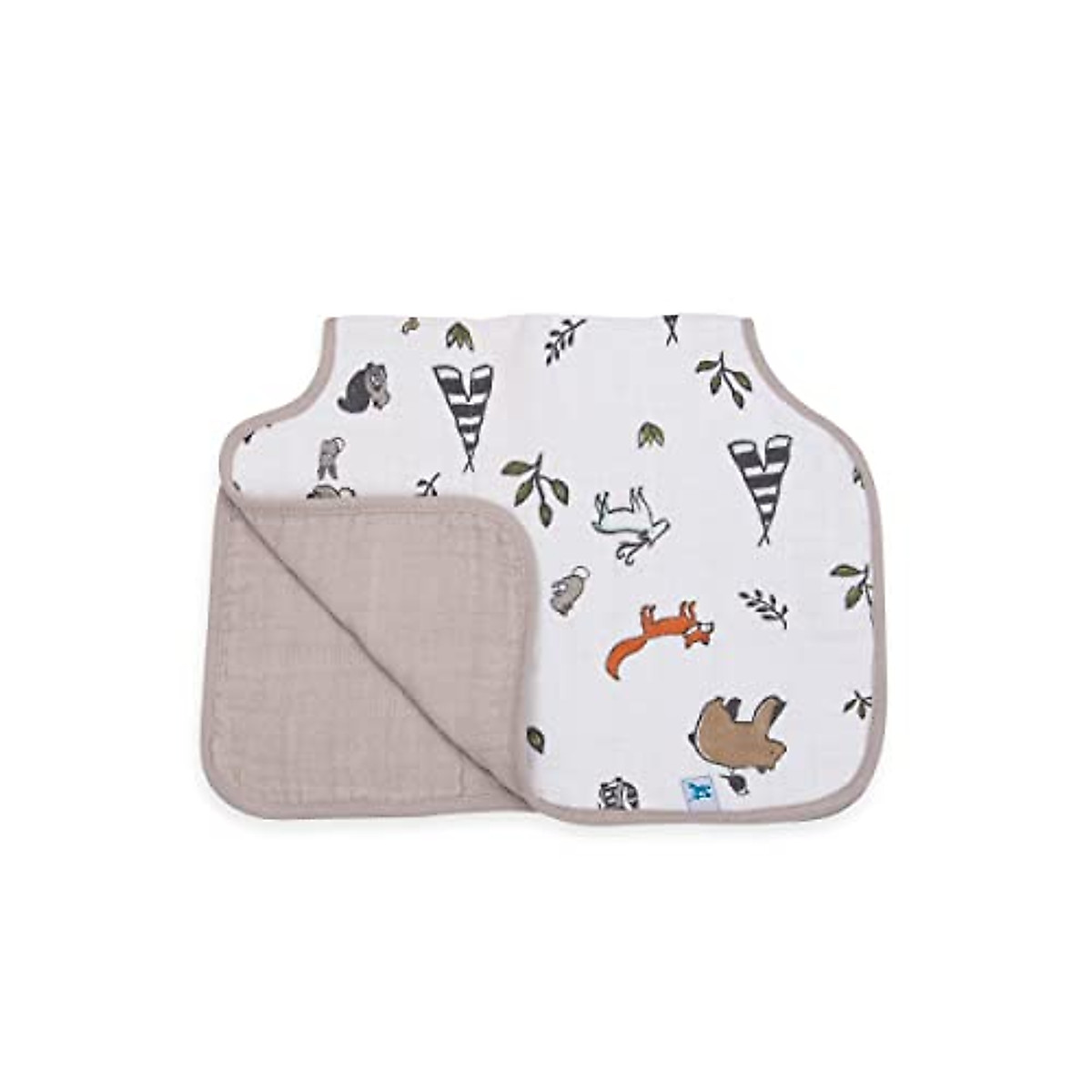 Little Unicorn Ultra-Absorbent Premium Burp Cloth | Soft on Baby's Skin | Larger Size | Ergonomic Design (Forest Friends)