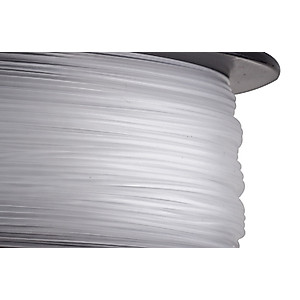 HATCHBOX PLA 3D Printer Filament, Dimensional Accuracy +/- 0.03 mm, 1 kg Spool, 1.75 mm, Transparent White