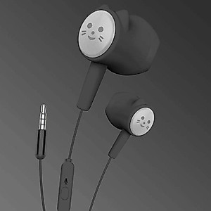 Gaweb Earphones, Sports Headphone Cute Cats Shape Durable Plastic Wired Games Headset for Outdoor - Blue, (2533725-Gaweb-1)