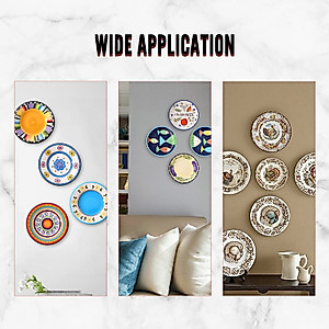 MroMax Plate Hanger 13.98" W Type Stainless Steel Plate Hangers Invisible Wall Hooks for Walls Compatible Decorative Plates Hooks Dish Display Holder Golden 1PCS