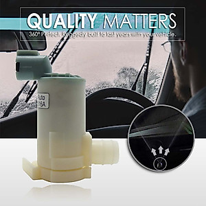 14919-232316A Windshield Washer Pump w/Grommet - Washer Motor Compatible with Nissan, Infiniti - Replaces OEM #: 289203Z000, 2224620-A, 2224643-A, 6731