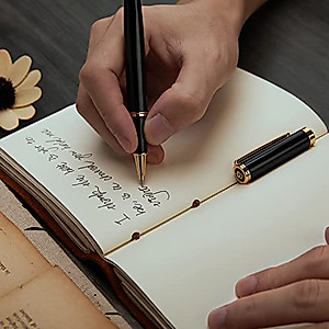 BEILUNER Luxury Rollerball Pen,24K Gold Trim,Noble and Elegant Designs,Schneider Ink Refill, Best Roller Ball Pen Gift Set for Men & Women, Professional, Executive Office, Nice Pens