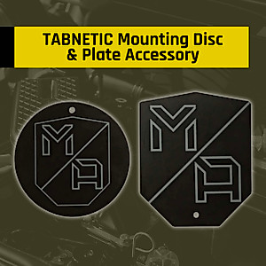 Mob Armor TabNetic Combo Pack - Magnetic Tablet Mounting Solution with Heavy Duty Metal Plate, Adjustable Mounting Disc and Strong 3M VHB Non-Marking Adhesive Magnet Stickers for Car Tablet Mount